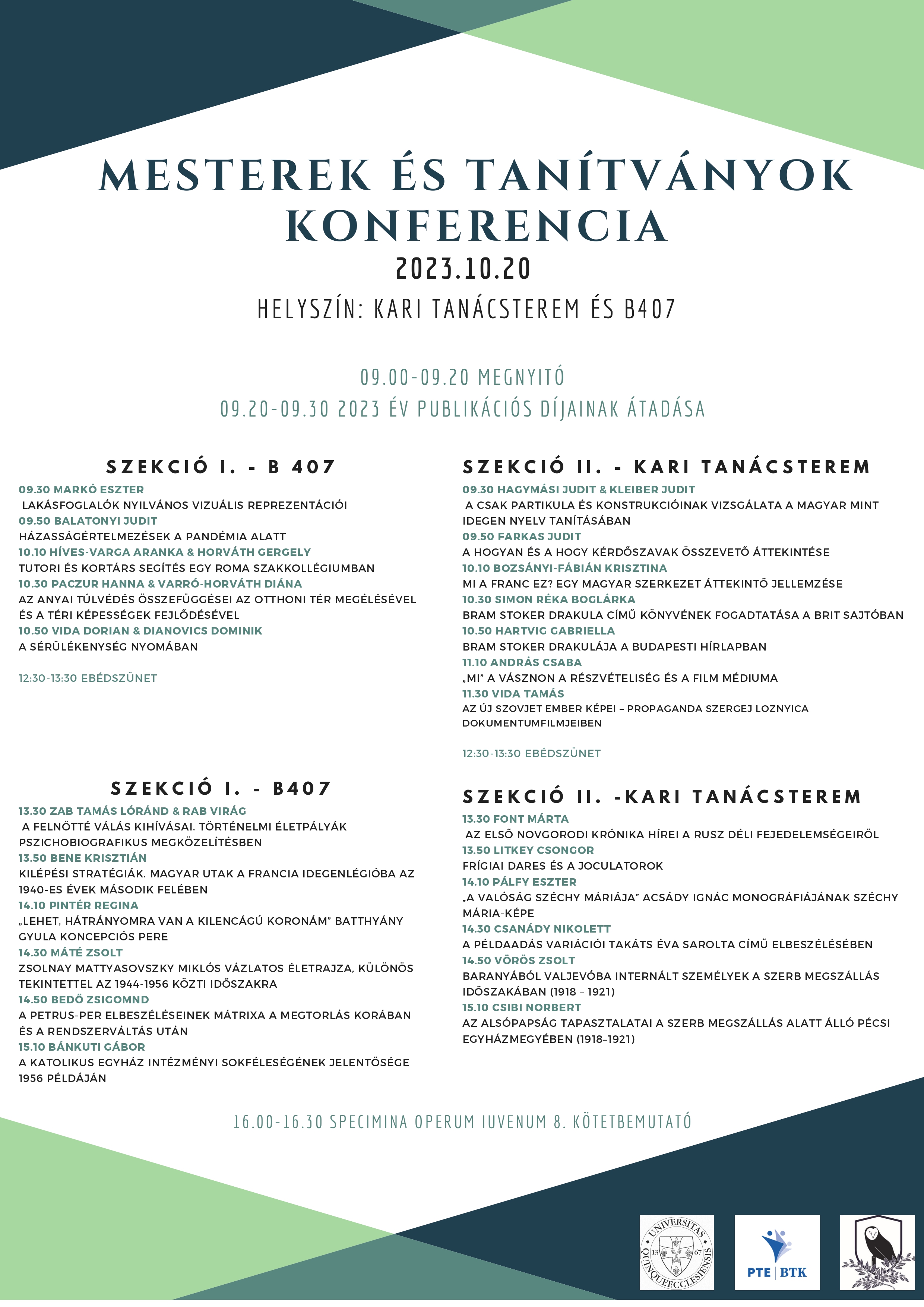 Mesterek és Tanítványok Konferencia